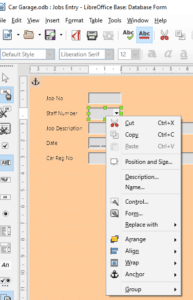 Advanced Database - Forms - bound controls: text box