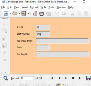 Advanced Database – Form