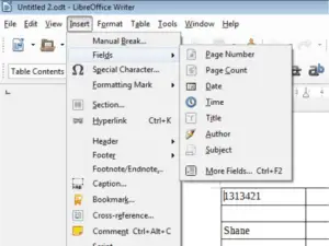 Advanced Word Processing – Using Fields