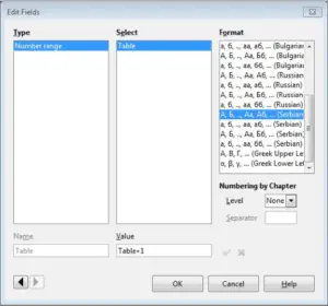 Advanced Word Processing – Change Field Number Format