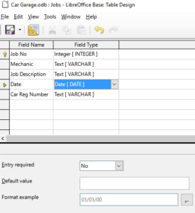 Advanced Database – Tables