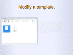 Advanced Word Processing – Templates