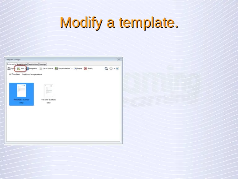 Advanced Word Processing – Templates