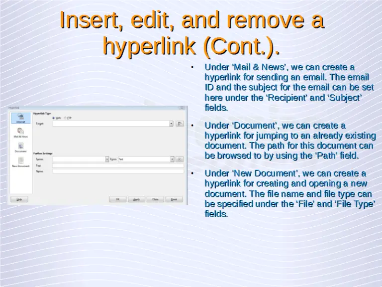 Advanced Word Processing – Linking