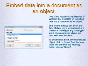 Advanced Word Processing – Embedding