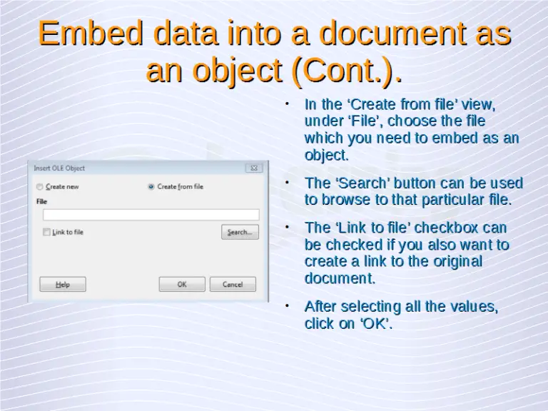 Advanced Word Processing – Embedding