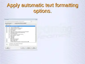 Advanced Word Processing – Automatic Text Formatting