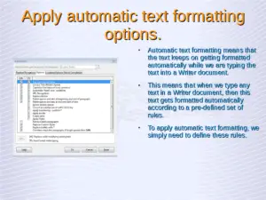 Advanced Word Processing – Automatic Text Formatting