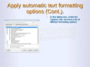 Advanced Word Processing – Automatic Text Formatting