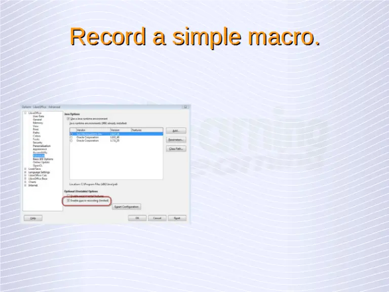 Advanced Word Processing – Record a Simple Macro