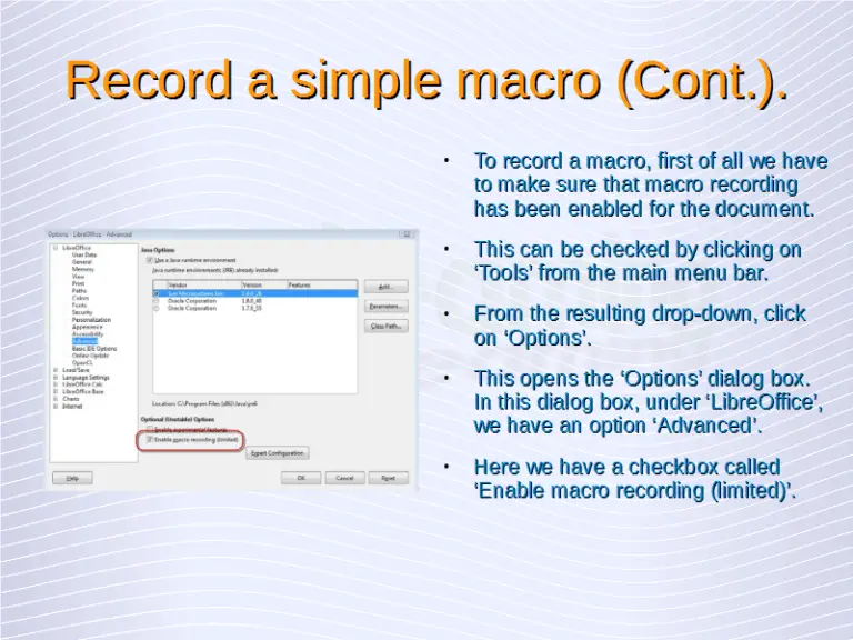 Advanced Word Processing – Record a Simple Macro