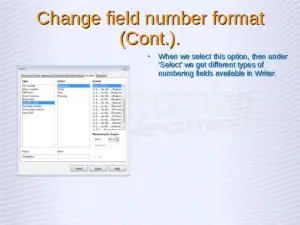 Advanced Word Processing – Change Field Number Format