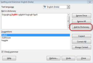 Word Processing – Spell Check