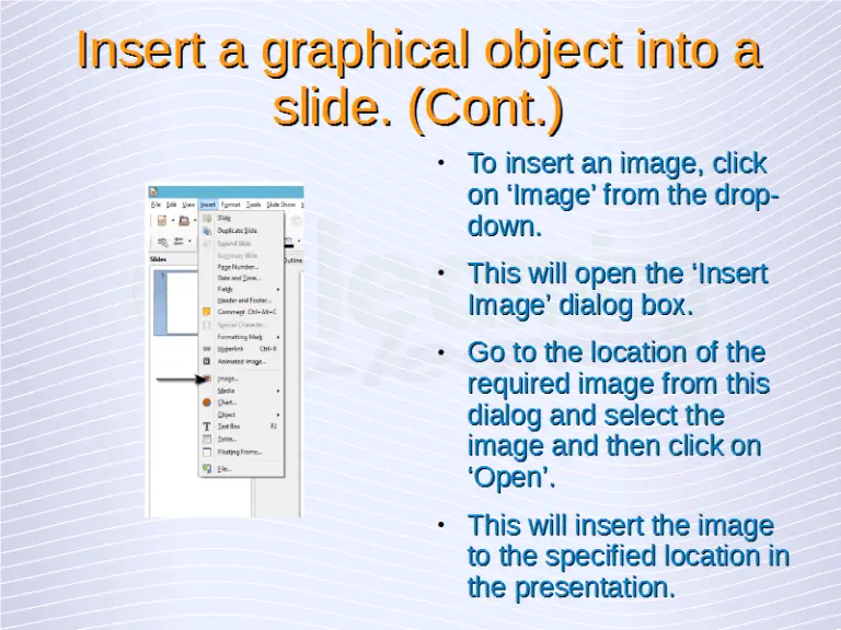 Understanding Presentations – Insert Objects