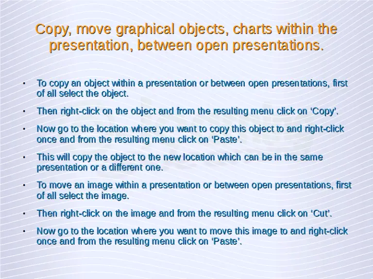 Understanding Presentations – Manipulate Objects