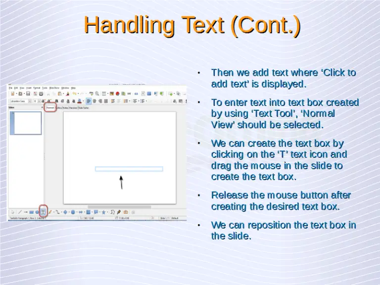 Understanding Presentations – Handling Text
