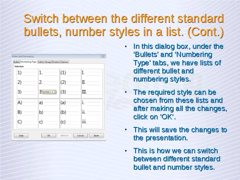 Understanding Presentations – Lists