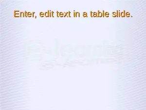 Understanding Presentations – Tables