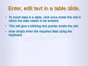 Understanding Presentations – Tables