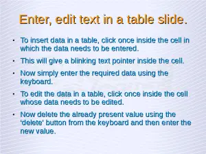 Understanding Presentations – Tables