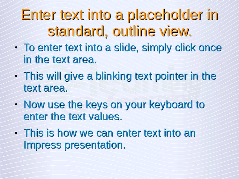 Understanding Presentations – Enter Text