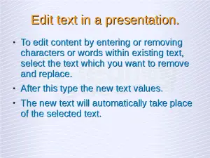 Understanding Presentations – Enter Text