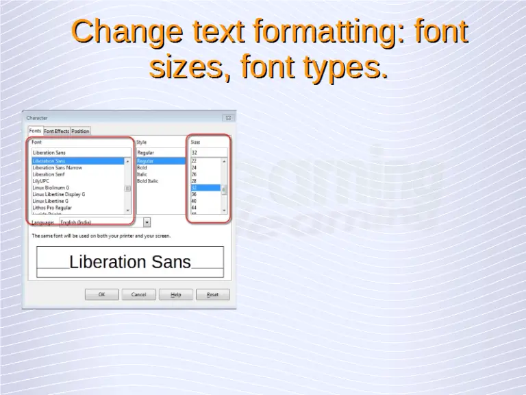 Understanding Presentations – Formatting Text
