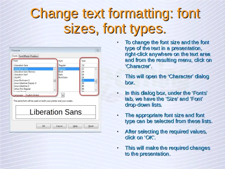 Understanding Presentations – Formatting Text