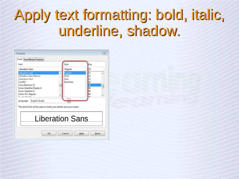 Understanding Presentations – Formatting Text