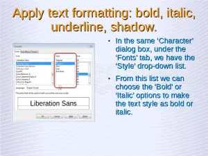Understanding Presentations – Formatting Text