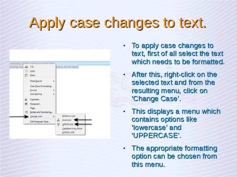 Understanding Presentations – Formatting Text