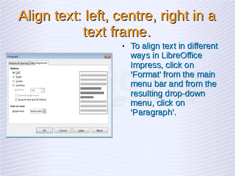 Understanding Presentations – Formatting Text