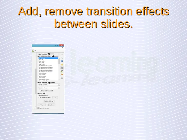 Understanding Presentations – Slide Transition
