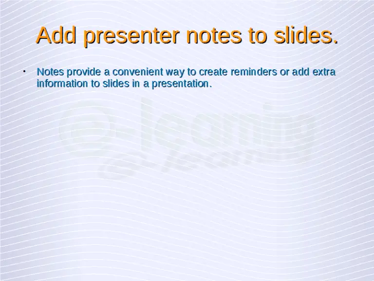 Understanding Presentations – Presenter Notes