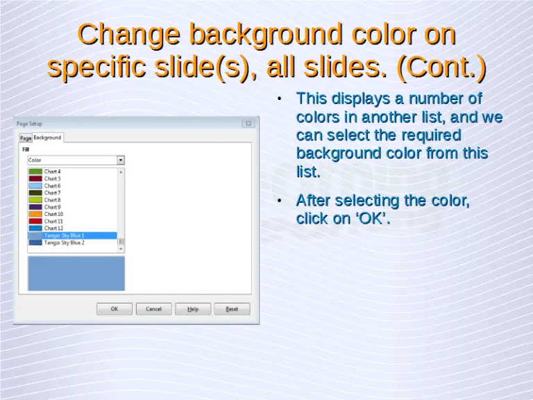 Understanding Presentations – Change background color