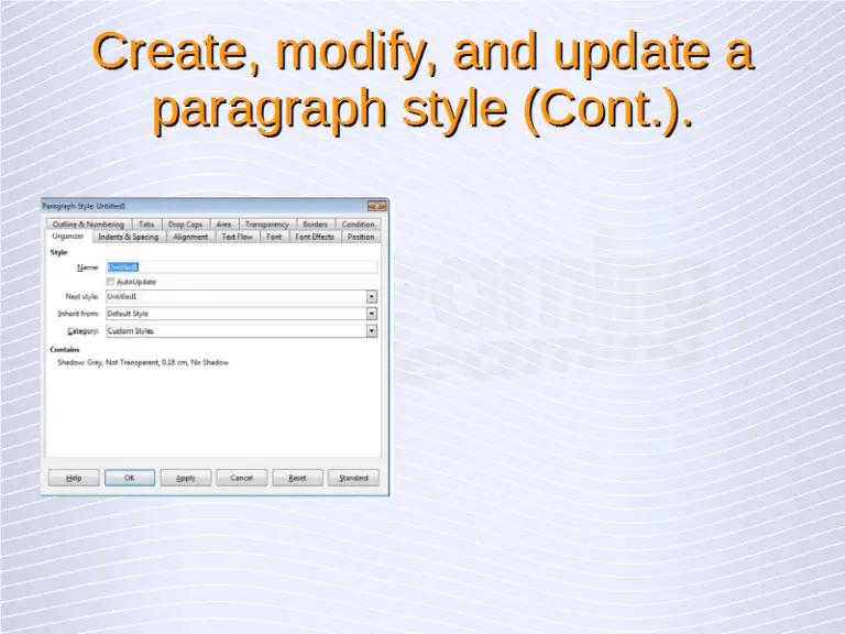 Advanced Word Processing – Paragraph Styles