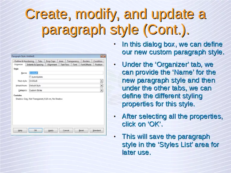 Advanced Word Processing – Paragraph Styles