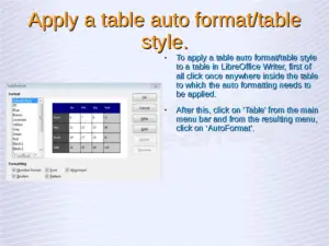 Advanced Word Processing – Table Styles