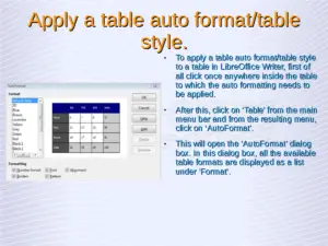 Advanced Word Processing – Table Styles