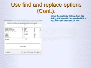 Advanced Word Processing – Find and Replace