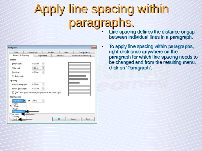 Advanced Word Processing – Paragraphs