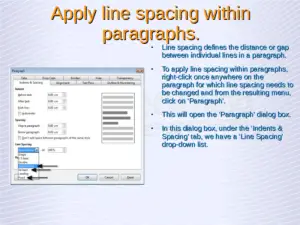 Advanced Word Processing – Paragraphs