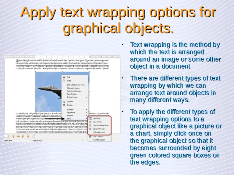 Advanced Word Processing - Text Wrapping