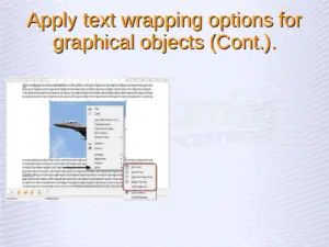 Advanced Word Processing - Text Wrapping