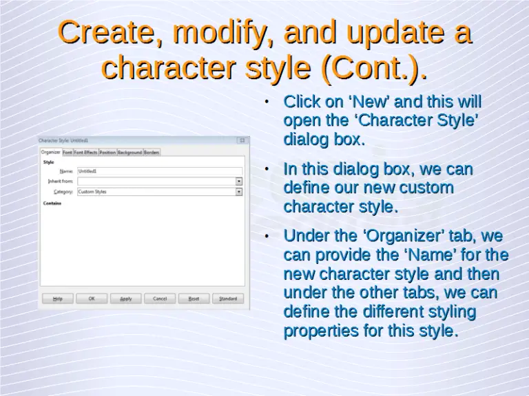 Advanced Word Processing – Styles