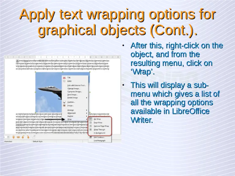 Advanced Word Processing - Text Wrapping