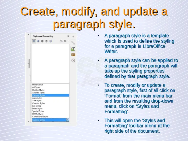 Advanced Word Processing – Paragraph Styles