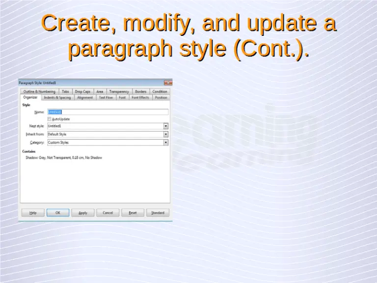 Advanced Word Processing – Paragraph Styles
