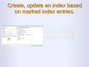 Advanced Word Processing – Index Entry