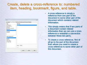 Advanced Word Processing – References